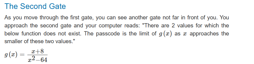 Solved The Second Gate As you move through the first gate, | Chegg.com