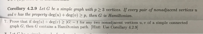 Solved Corollary 4.2.9 Let G be a simple graph with p 2 3 | Chegg.com Solved Corollary 4.2.9 Let G be a simple graph with p 2 3 | Chegg.com