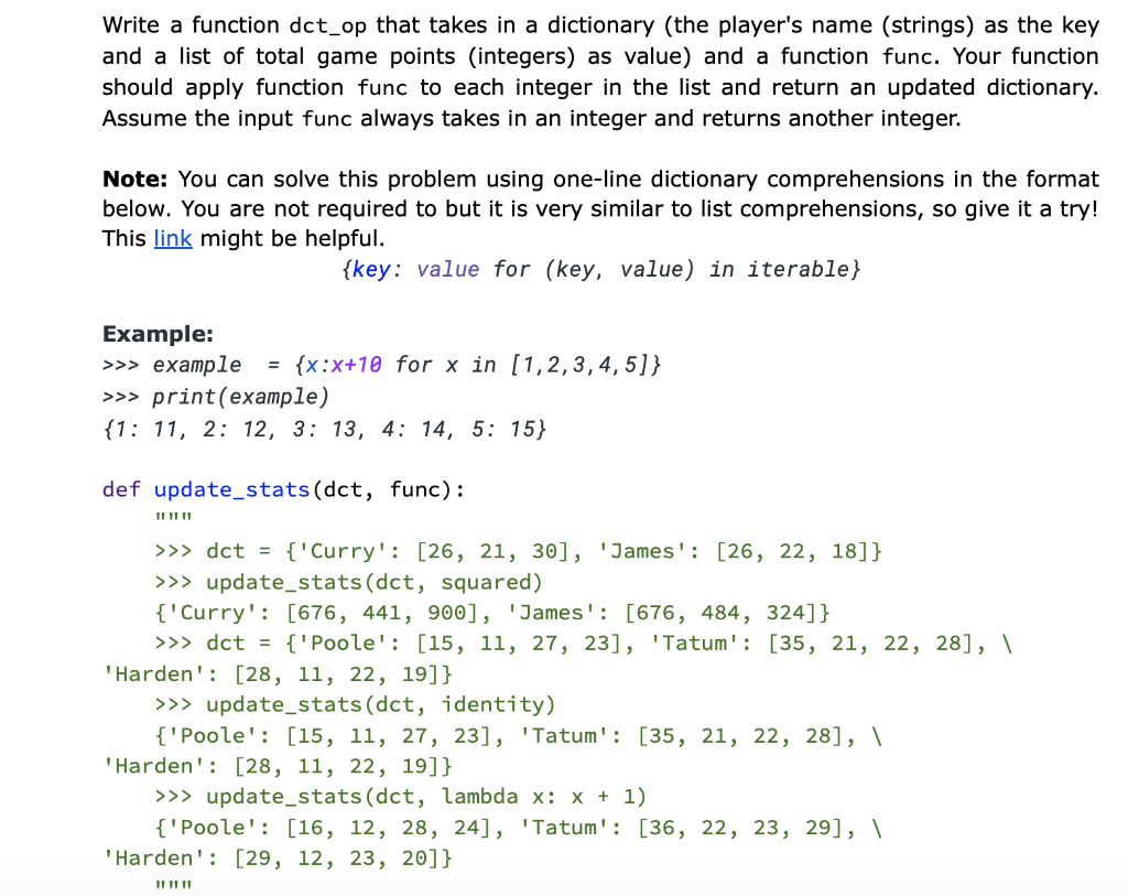 Solved this is a CS question using concept of dictionary, I | Chegg.com