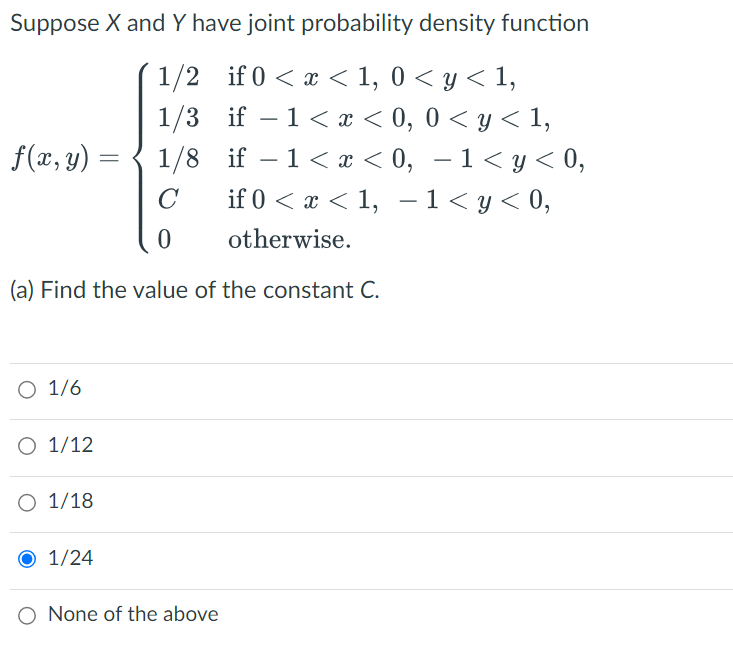 Solved Suppose X and Y have joint probability density | Chegg.com