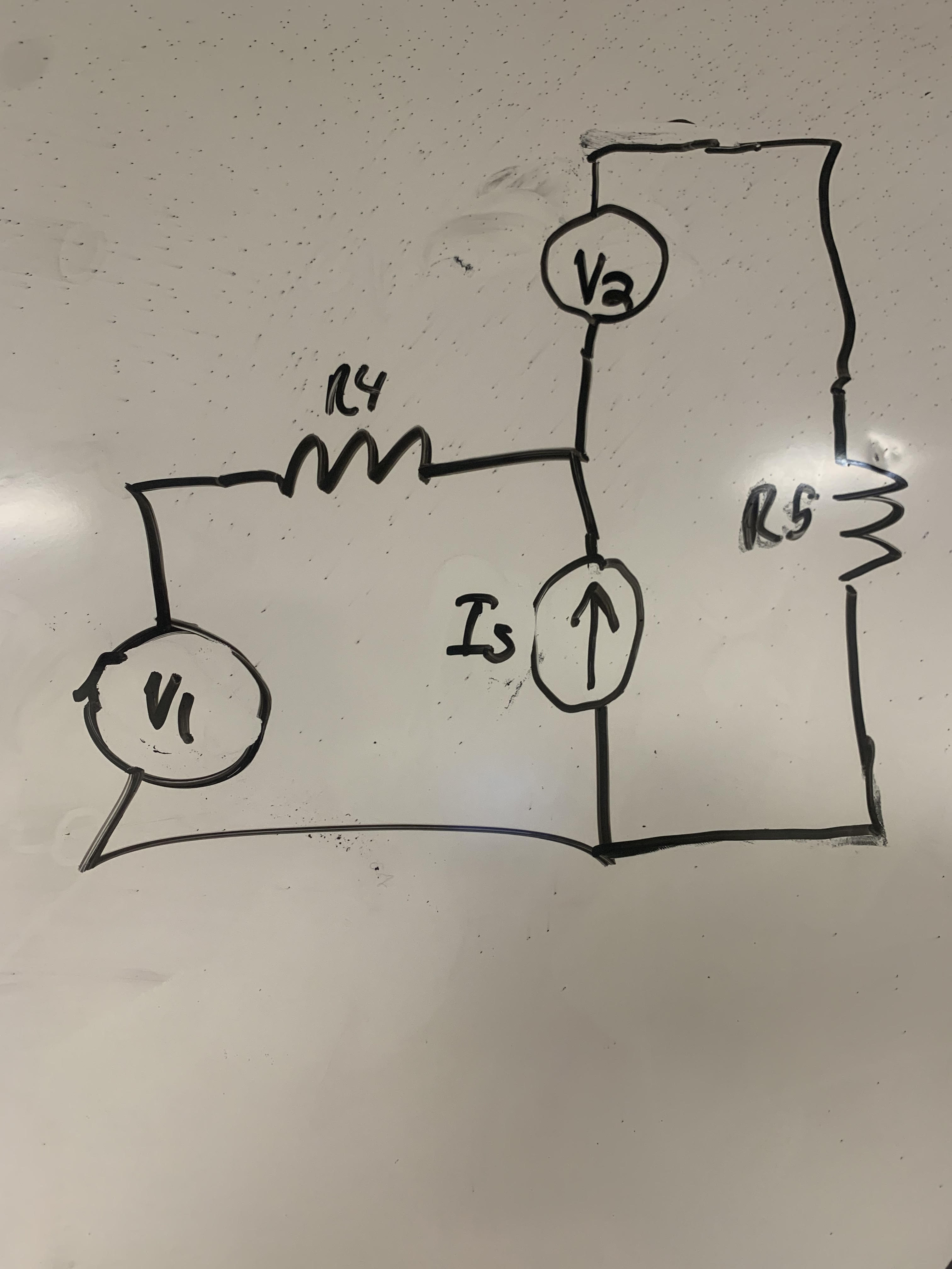 Solved find current through R5, in terms of V1, V2, Is, R4 | Chegg.com