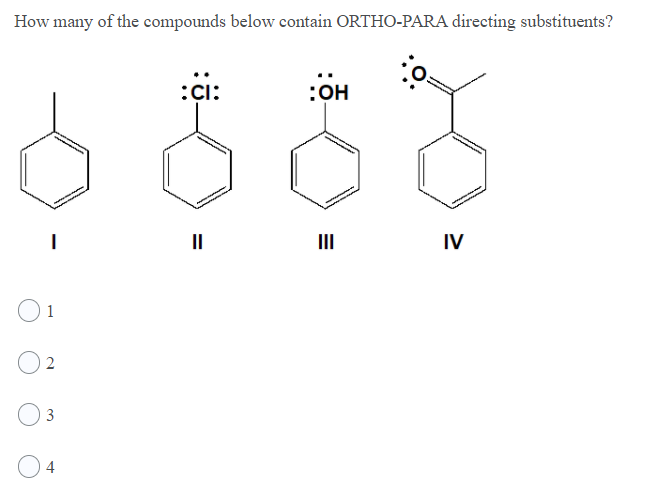Solved How many of the compounds below contain ORTHO-PARA | Chegg.com