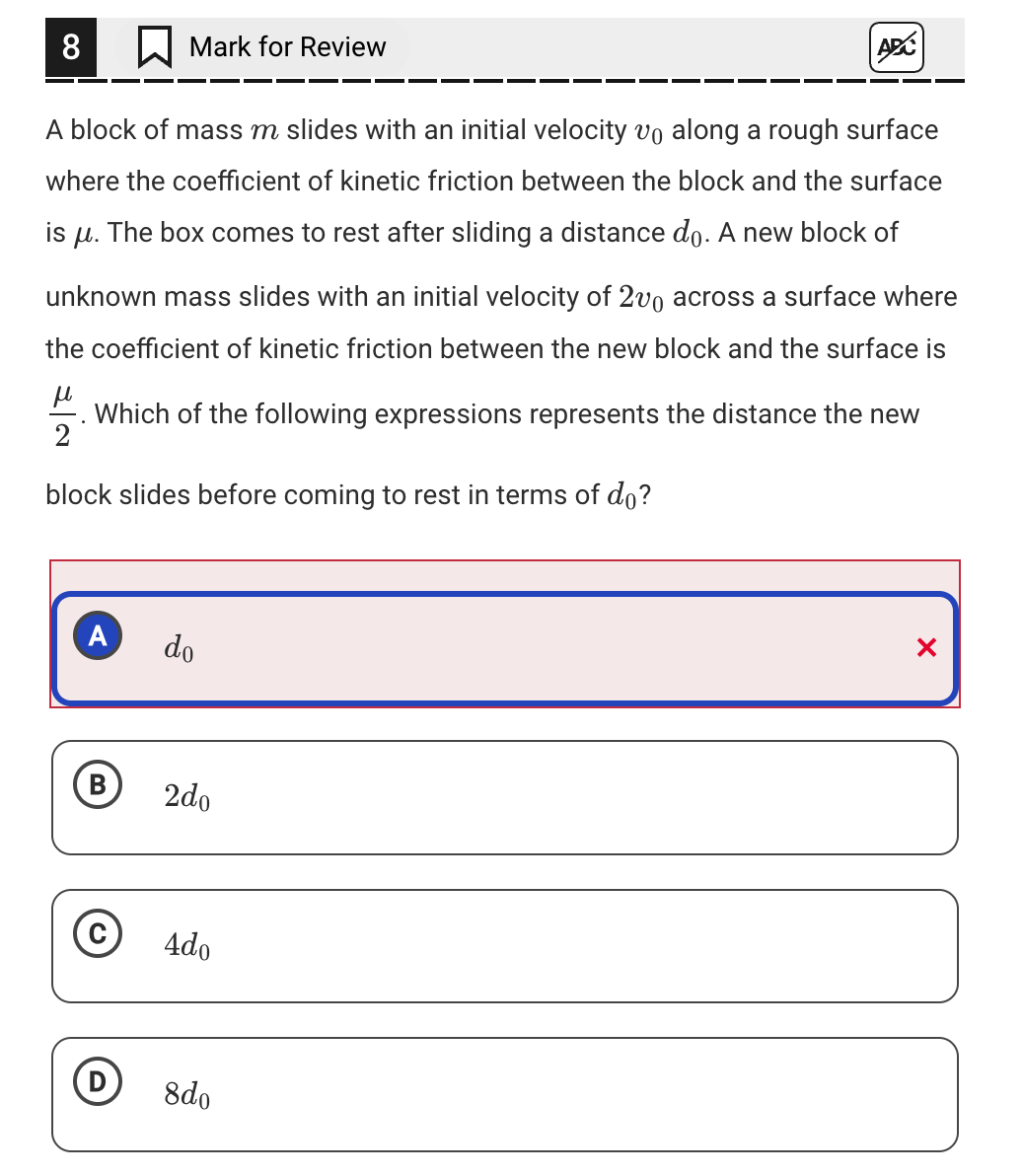 Solved A block of mass \( ﻿m \) ﻿slides with an initial | Chegg.com