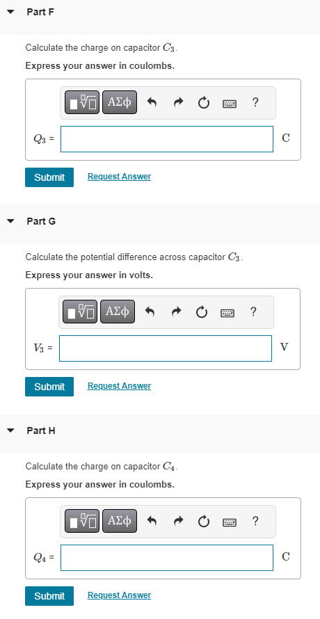 Solved In ,C1=C5=8.2μF and C2=C3=C4= What is the equivalent | Chegg.com