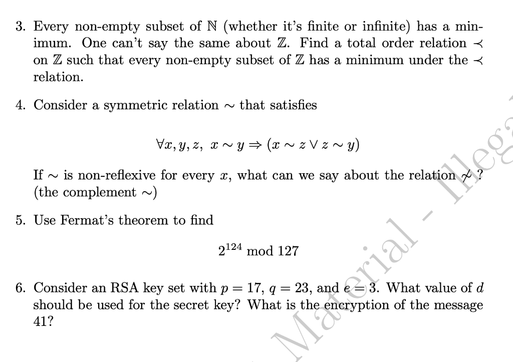 3 Every Non Empty Subset Of N Whether Its Finite 
