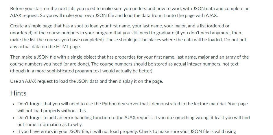 Solved I need a little help with my AJAX project, and I am | Chegg.com