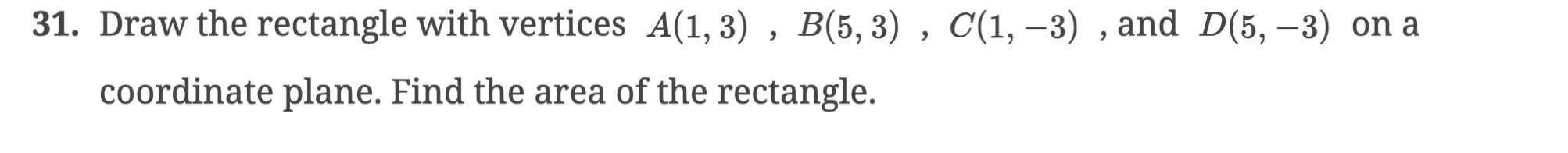 Solved Draw the rectangle with vertices | Chegg.com