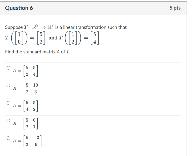 Solved Suppose T:R2→R2 is a linear transformation such that | Chegg.com