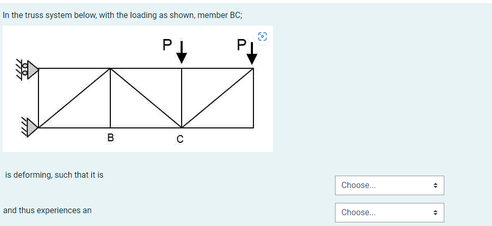 Solved In the truss system below, with the loading as shown, | Chegg.com
