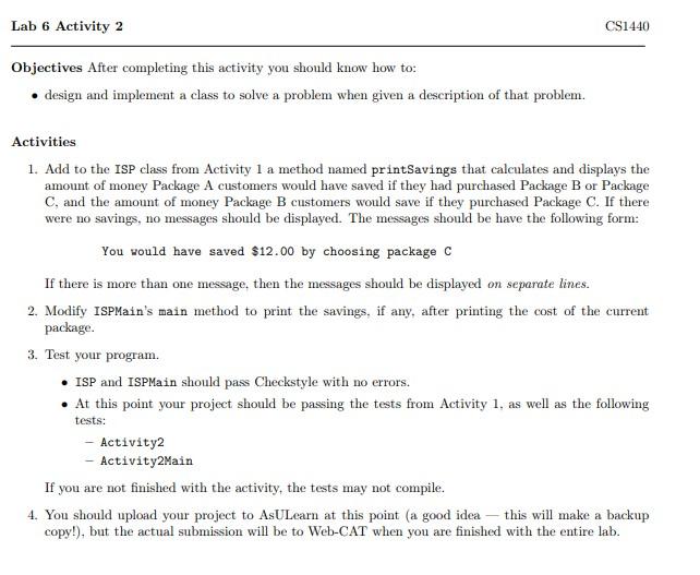 Solved Objectives After completing this activity you should | Chegg.com