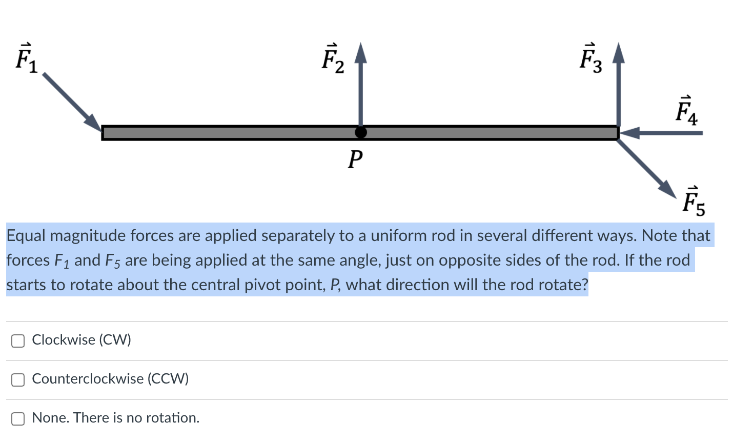 Solved Equal Magnitude Forces Are Applied Separately To A