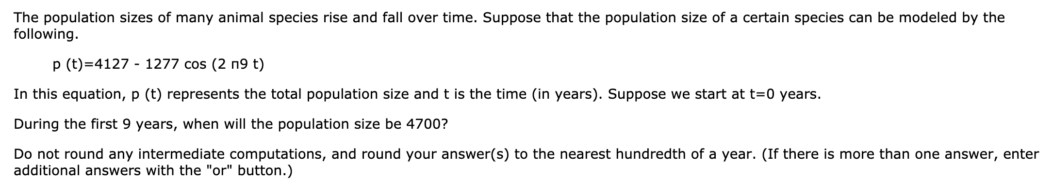 Solved The population sizes of many animal species rise and | Chegg.com