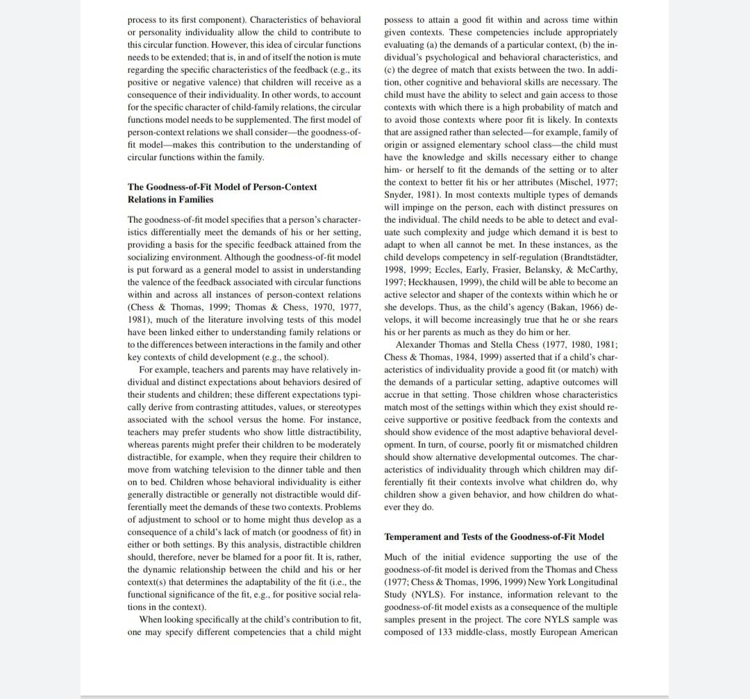 Solved process to its first component). Characteristics of | Chegg.com