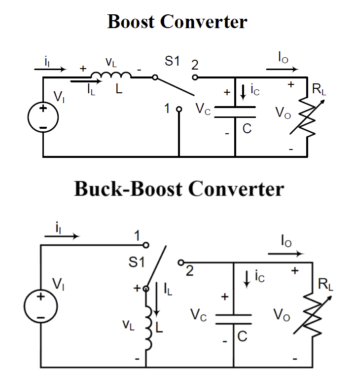 Solved For the Boost and Buck-Boost converters, replace the | Chegg.com