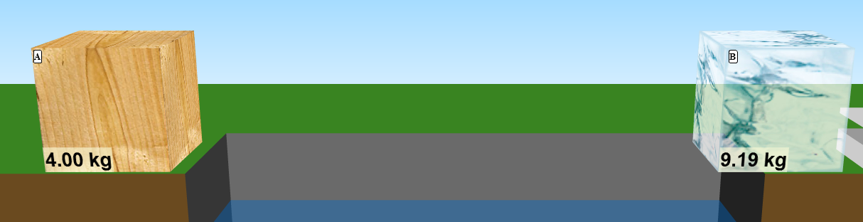 Solved There are two uniform blocks; wooden and brick—both | Chegg.com