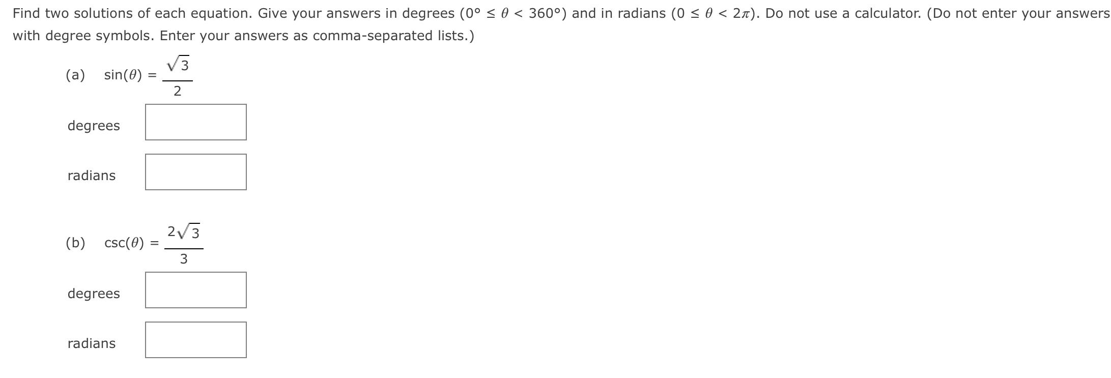 Solved Solve the equation. (Enter your answers as a | Chegg.com