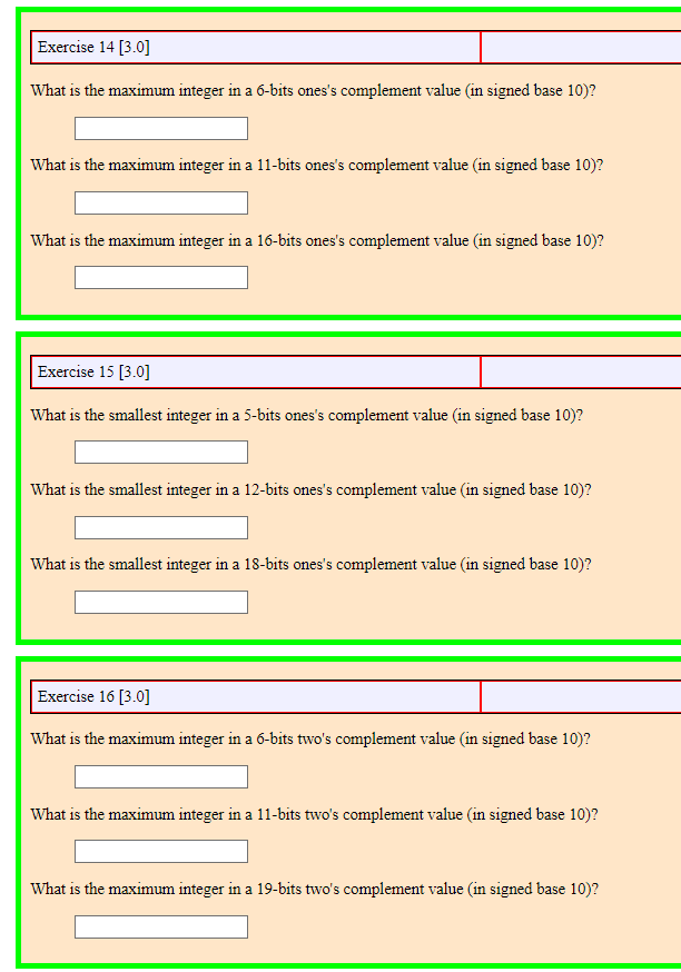 Solved What is the maximum integer in a 6-bits ones's | Chegg.com