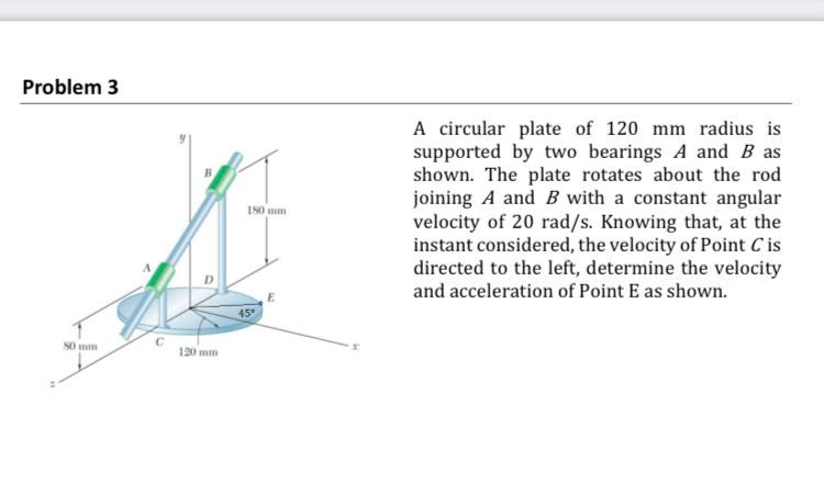 Solved A circular plate of 120 mm radius is supported by two | Chegg.com