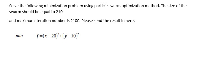 Solved Solve the following minimization problem using | Chegg.com