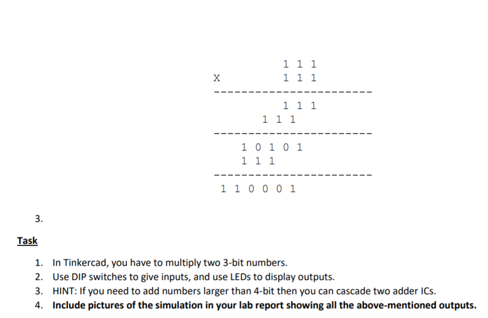 Solved Please construct a multiplication of 3-bit | Chegg.com