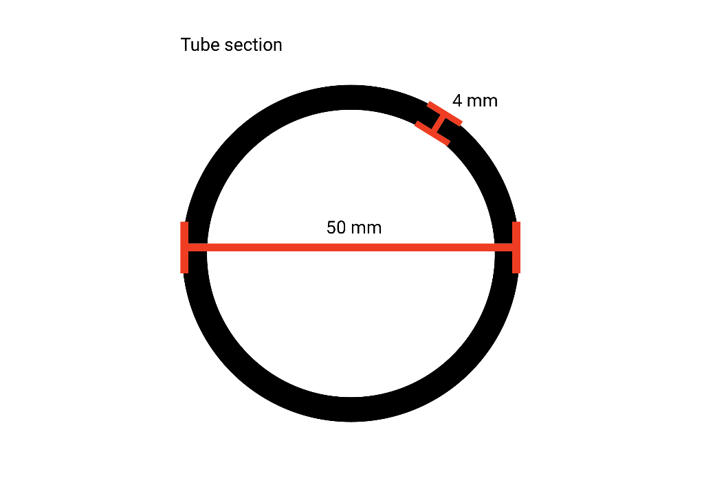 Solved Vertical posts and diagonals are tubes with a | Chegg.com