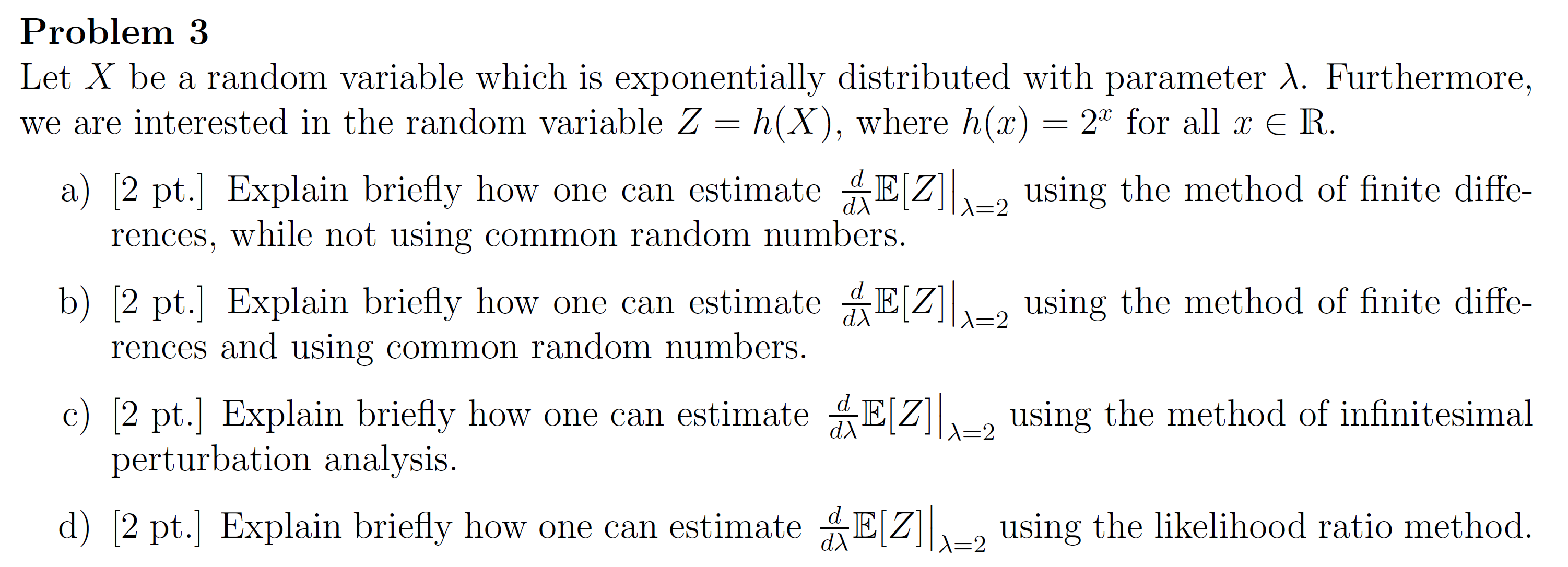 Solved Let X be a random variable which is exponentially | Chegg.com