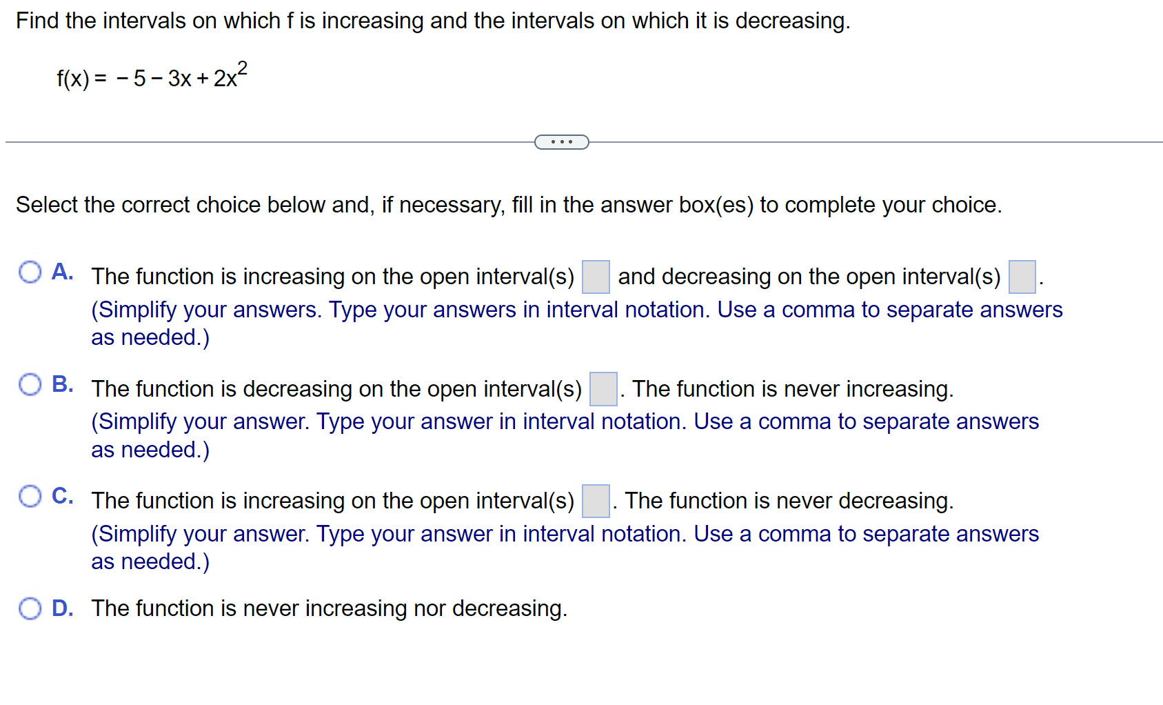 Solved Find the intervals on which f is increasing and the | Chegg.com