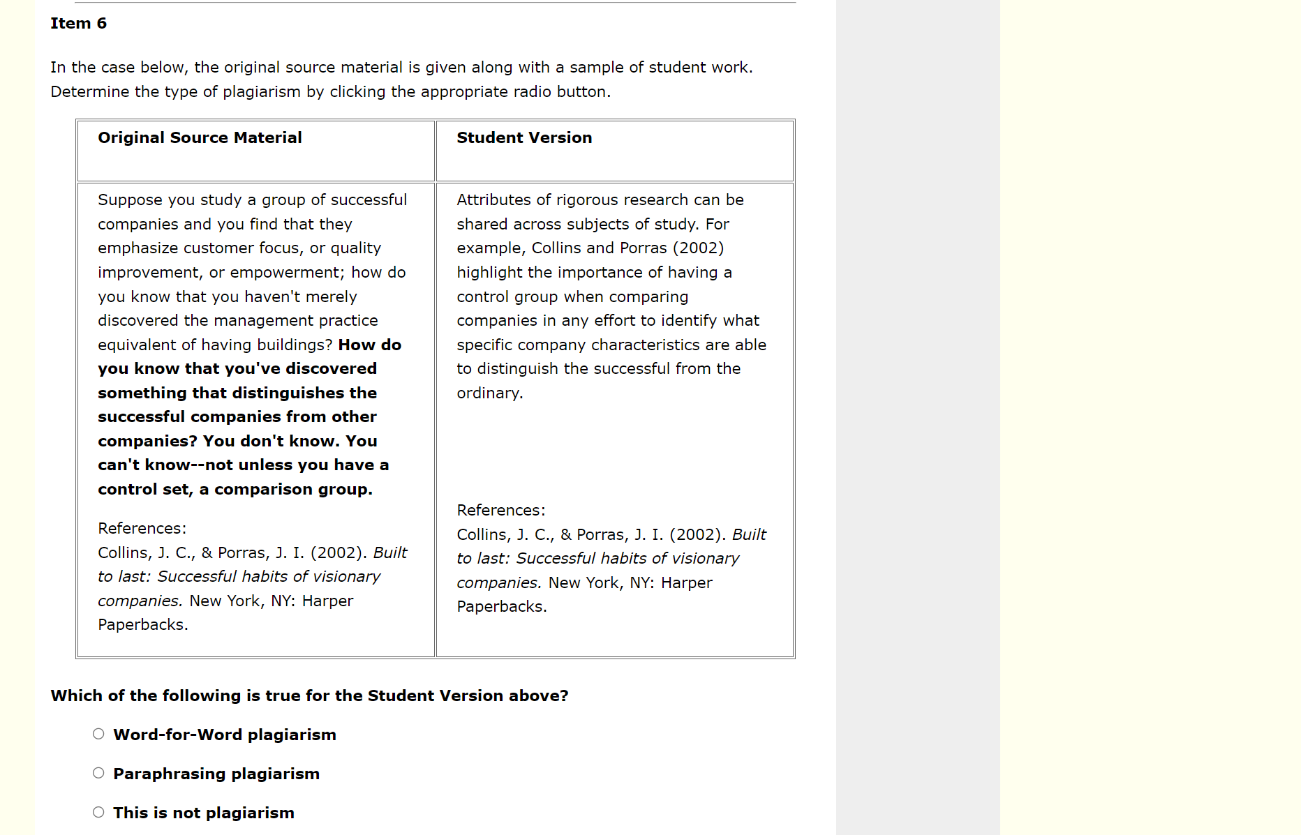 In the case below, the original source material is | Chegg.com