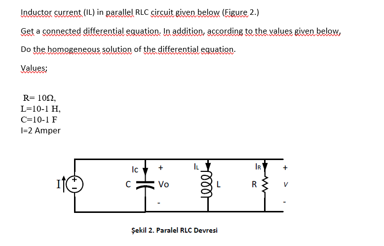 Solved Inductor current (IL) in parallel RLC circuit given | Chegg.com