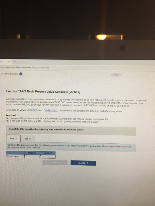 Solved Ch 12 Homework Seved Exercise 12A-2 Basic Present | Chegg.com