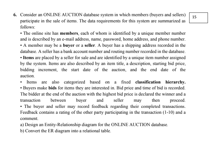 Solved Draw all the ER diagrams using Chen’s Notation. You | Chegg.com