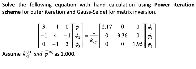 Solved Solve the following equation with hand calculation | Chegg.com