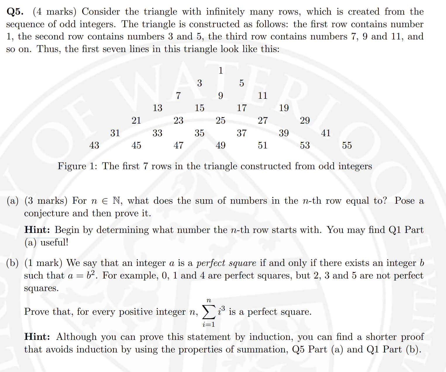 Solved Q5. (4 marks) Consider the triangle with infinitely | Chegg.com
