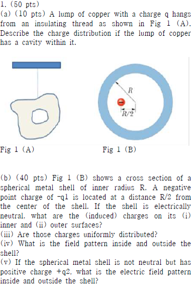Solved 1. (50 pts) (a) (10 pts) A lump of copper with a | Chegg.com