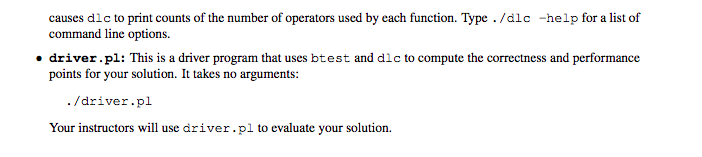 The bits.c file contains a skeleton for each of the | Chegg.com