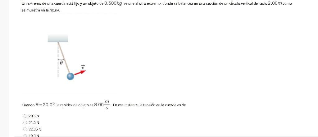 Solved One end of a rope is fixed and a 0.500kg object is | Chegg.com