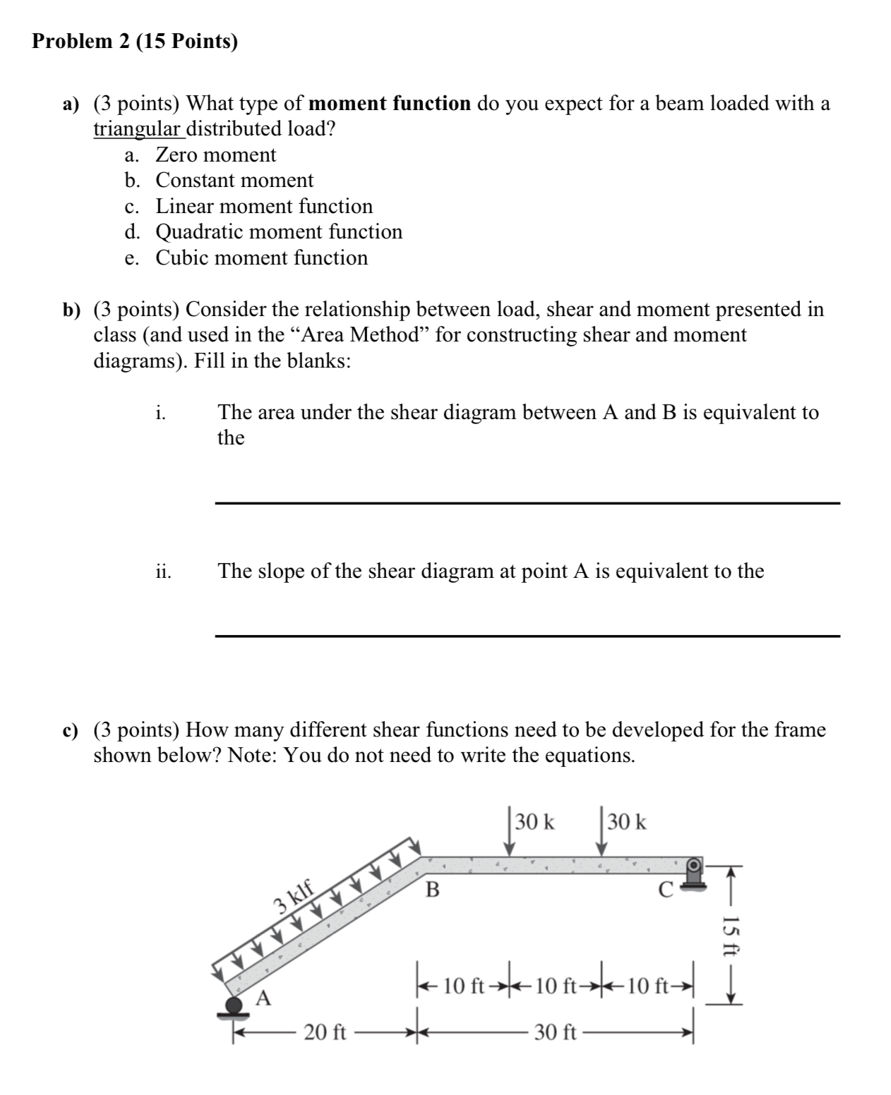 Solved Problem 2 (15 ﻿Points)a) (3 ﻿points) ﻿What type of | Chegg.com