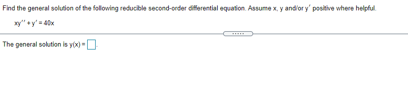 Solved Find the general solution of the following reducible | Chegg.com