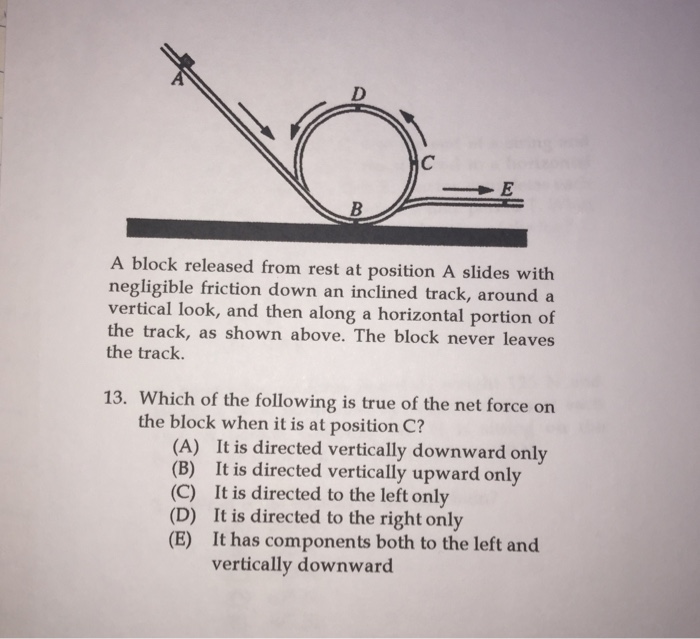 Solved A block released from rest at position A slides with | Chegg.com