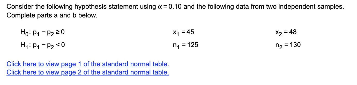 Solved Consider the following hypothesis statement using | Chegg.com