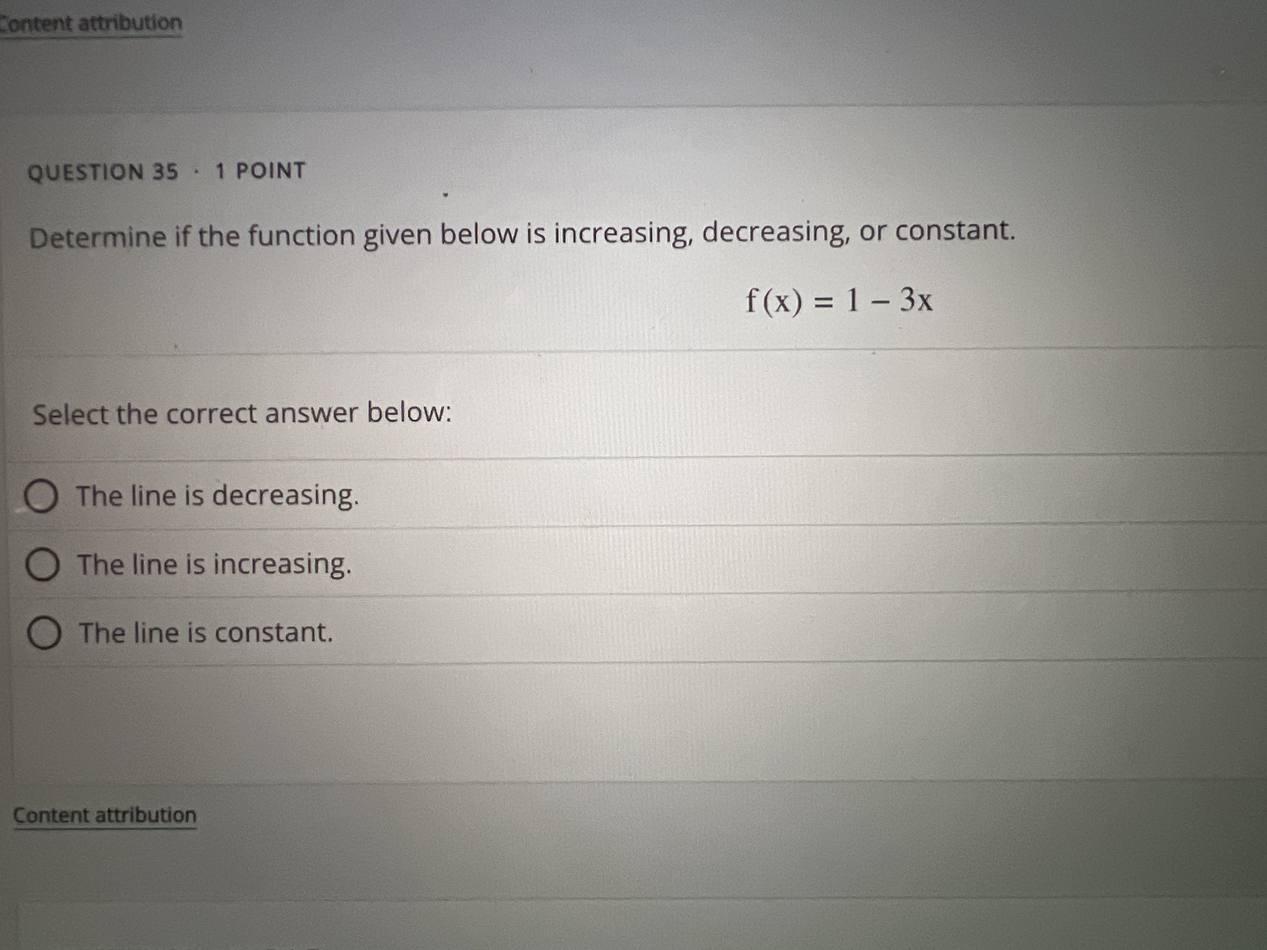 Solved QUESTION 35 - 1 ﻿POINTDetermine if the function given | Chegg.com