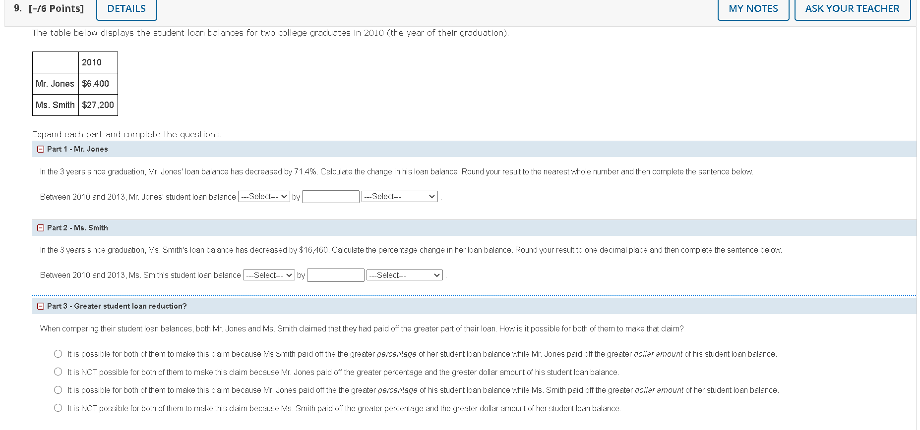 Solved 9. [-16 Points] DETAILS MY NOTES ASK YOUR TEACHER The | Chegg.com