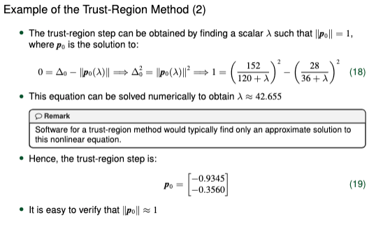 Example of the Trust-Region Method (1) - Consider the | Chegg.com