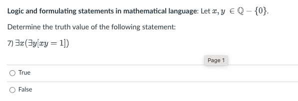 Solved Logic and formulating statements in mathematical | Chegg.com