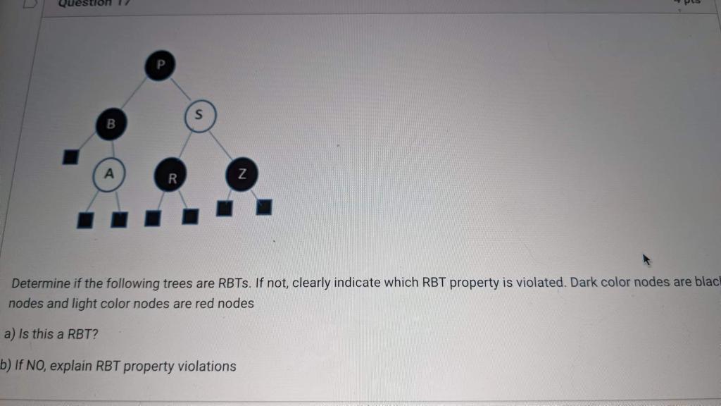 Solved Question 17 B P R Determine if the following trees | Chegg.com