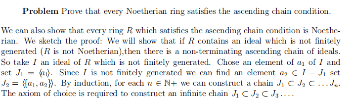 Solved Problem Prove that every Noetherian ring satisfies | Chegg.com