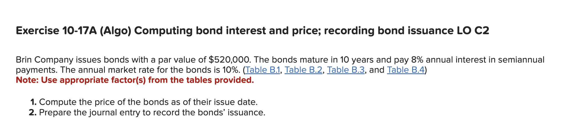 Solved Exercise 10-17A (Algo) Computing bond interest and | Chegg.com