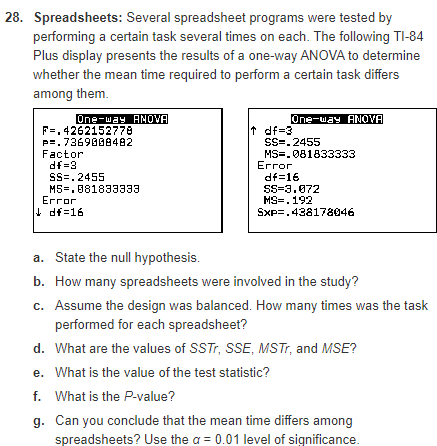 Solved 8. Spreadsheets: Several spreadsheet programs were | Chegg.com