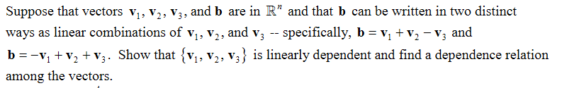Solved Suppose that vectors V1, V2, V3, and b are in R” and | Chegg.com