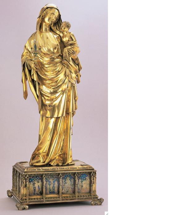 Virgin And Child Silver Gilt